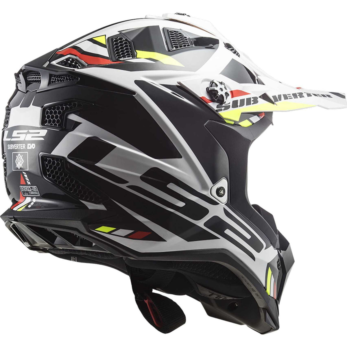 CASCO CROSS LS2 MX-700 SUBVERTER STOMP BLANCO/NEGRO – Minimotos.co