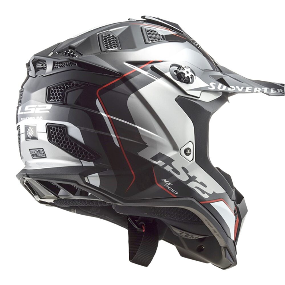 CASCO CROSS LS2 MX-700 SUBVERTER ARCHED GRIS/NEGRO – Minimotos.co